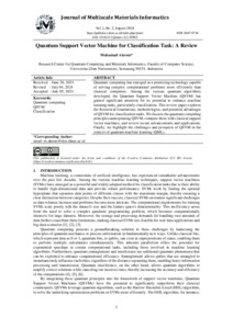 Quantum Support Vector Machine for Classification Task: A Review - FTS Digilib